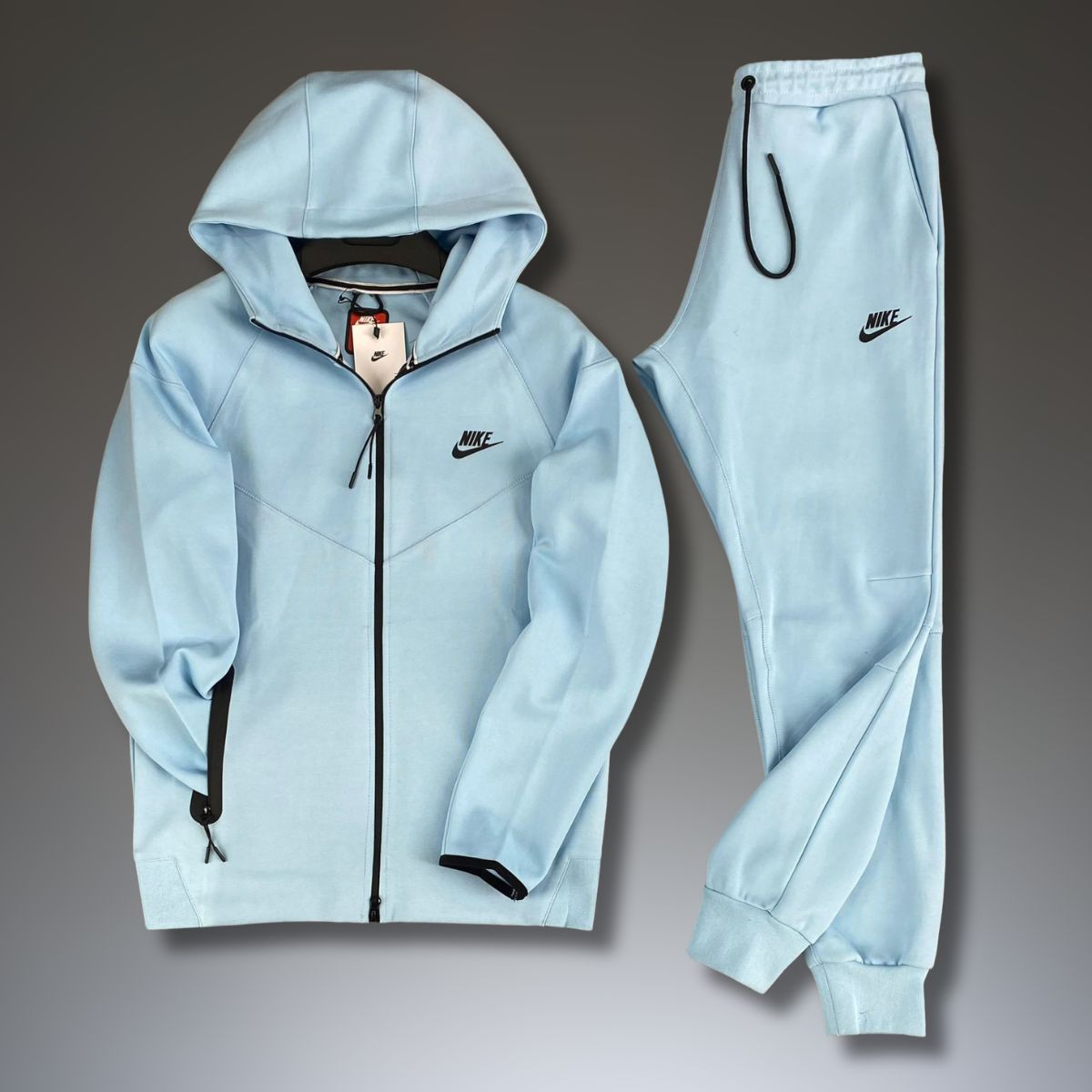 Treing Nike Tech Fleece, pentru barbati, albastru deschis. Model 2023 ...